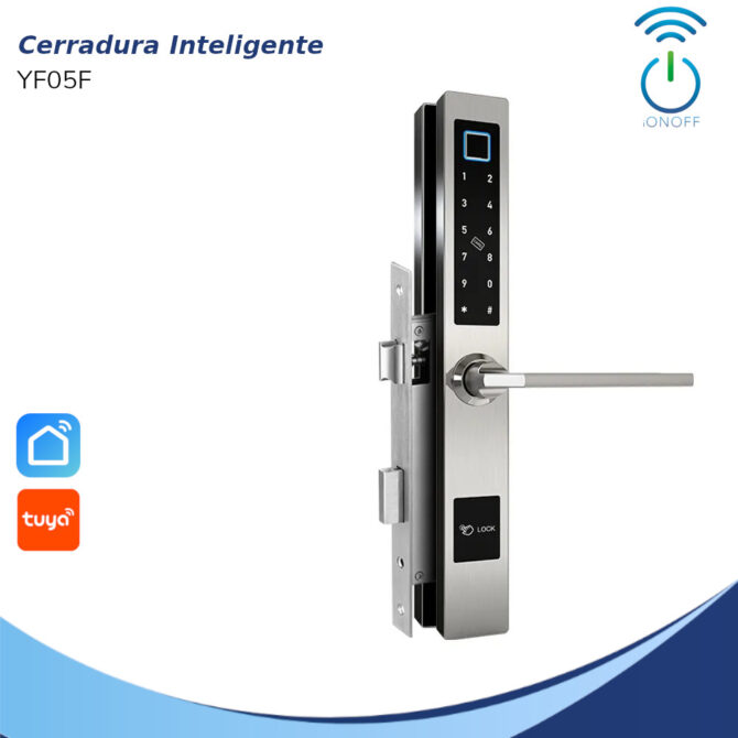 Cerradura Puerta Inteligente Slim / para puerta de vidrio o aluminio ...