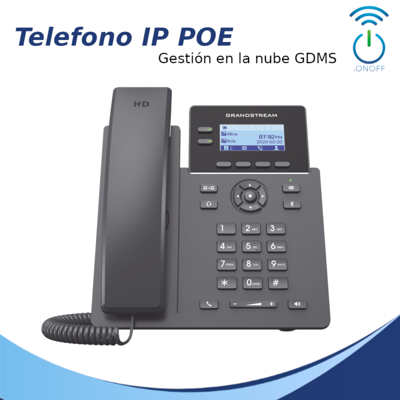 Teléfono IP Grado Operador, 2 líneas SIP con 4 cuentas, PoE, codec Opus ...
